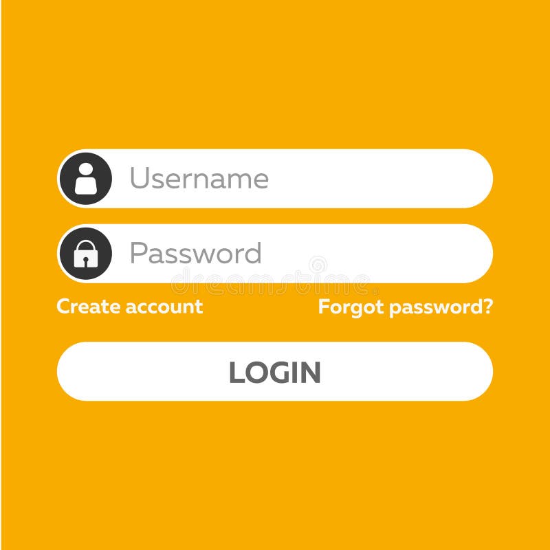 Material Design UI, UX and GUI Layout with Login Screens. Stock ...