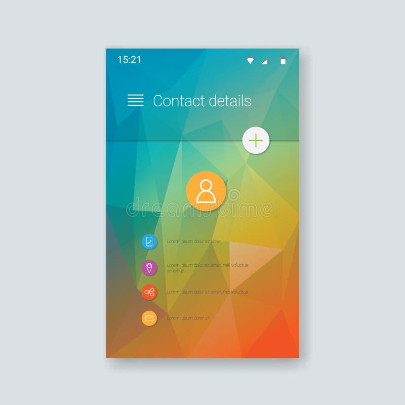 Material Design Vector User Interface. Contacts Stock Vector ... Material Design Vector User Interface. Contacts Stock Vector ...