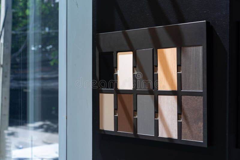 Material Example of Wood Type and Colour for Customer in Kitchen ...