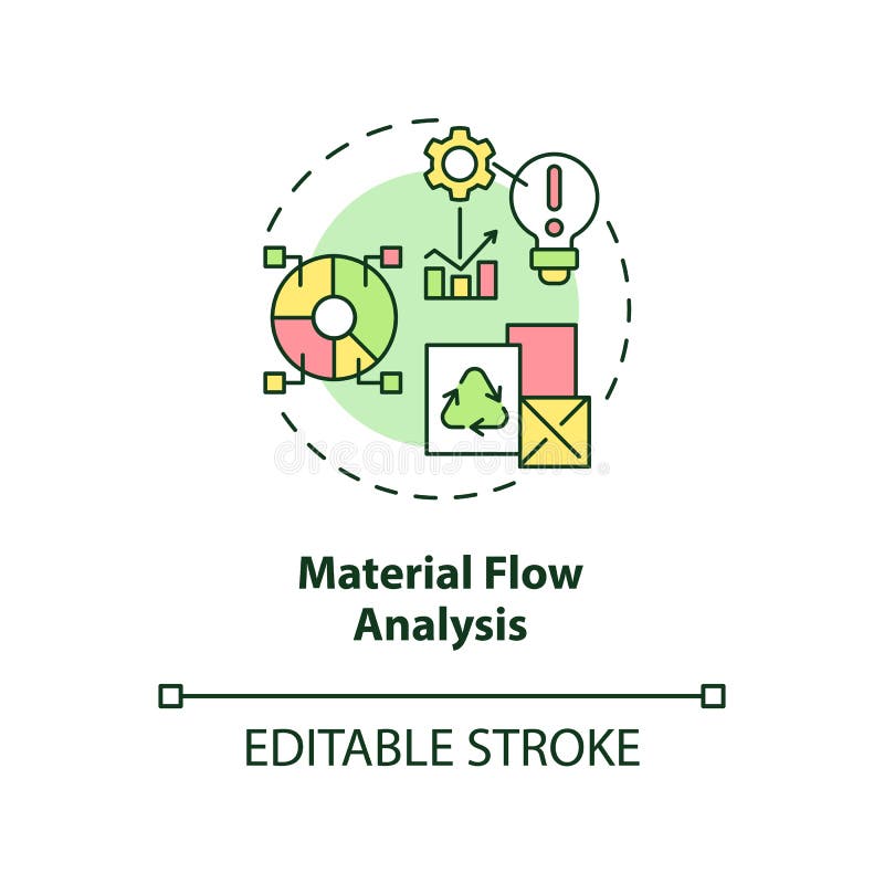 Material Flow Analysis Concept Icon Stock Vector - Illustration of line ...