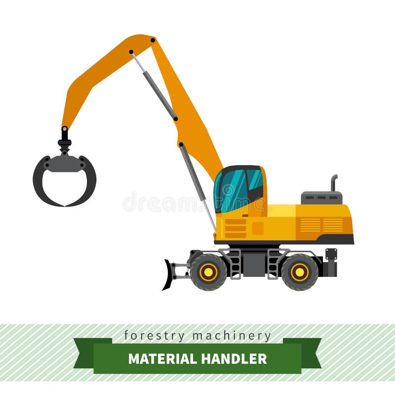 Material handler machine stock vector. Illustration of resources - 68600298