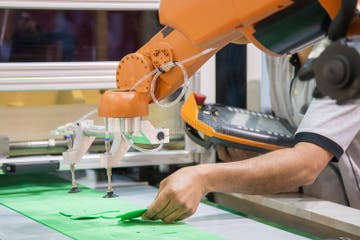 The Material Handling Process by Robotic Arm Stock Image - Image of ...