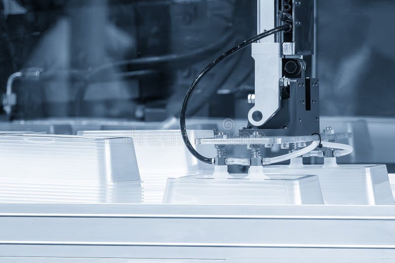 The Material Handling Process by Robotic System from Injection Machine ...