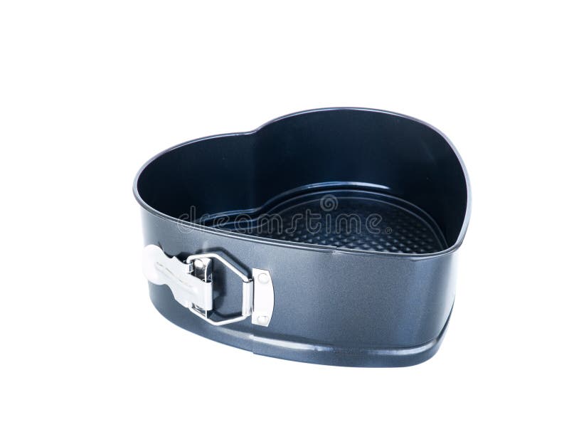 Material Heart-shaped Baking Loaf Pan Non-stick Coating. Isolate Stock ...