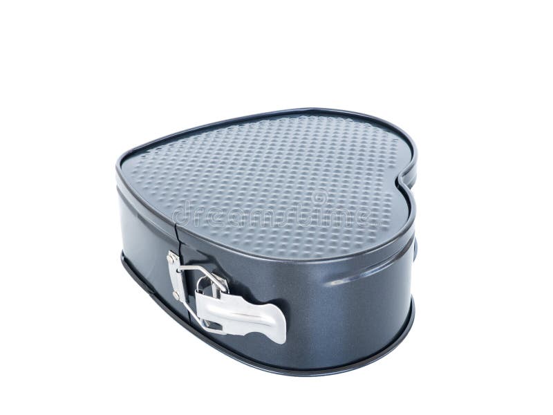 Material Heart-shaped Baking Loaf Pan Non-stick Coating. Isolate Stock ...