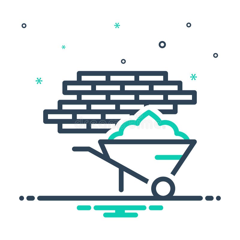 Mix Icon for Material, Stuff and Goods Stock Vector - Illustration of ...