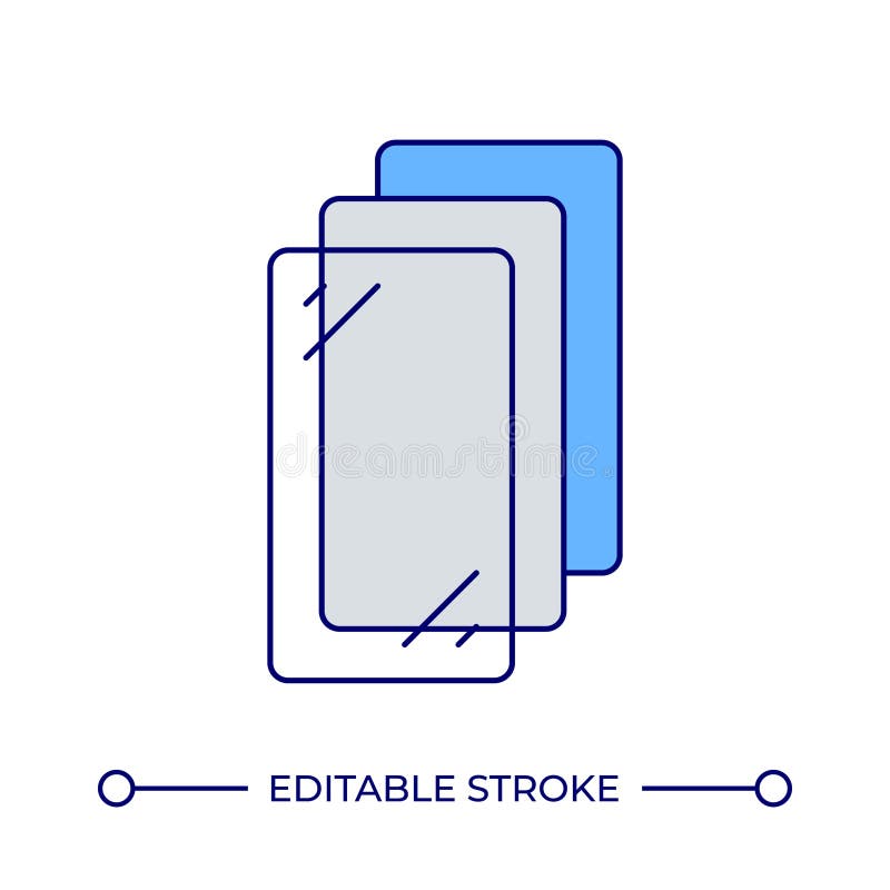 Material Layers Set Line Color Icon Stock Vector - Illustration of ...