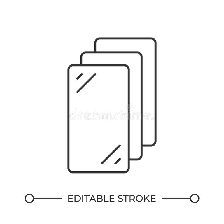 Material Layers Set Line Icon Stock Illustration - Illustration of ...