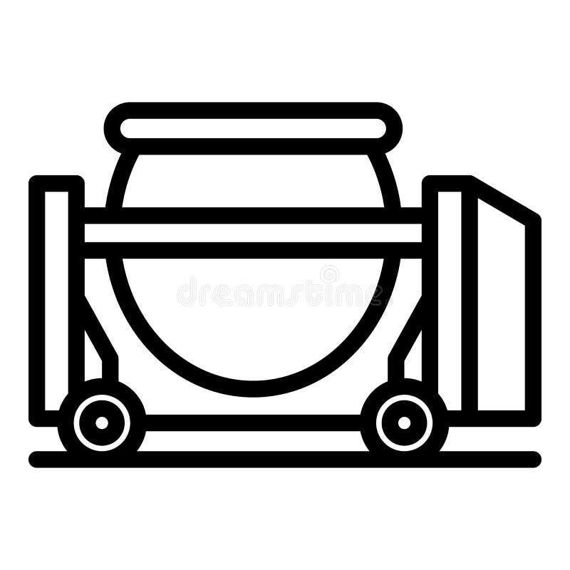 Material Mixer Icon Outline Vector. Concrete Cement Stock Vector ...