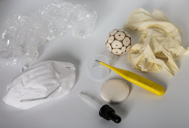 Material Needed To Carry Out the Coronavirus Stock Photo - Image of ...