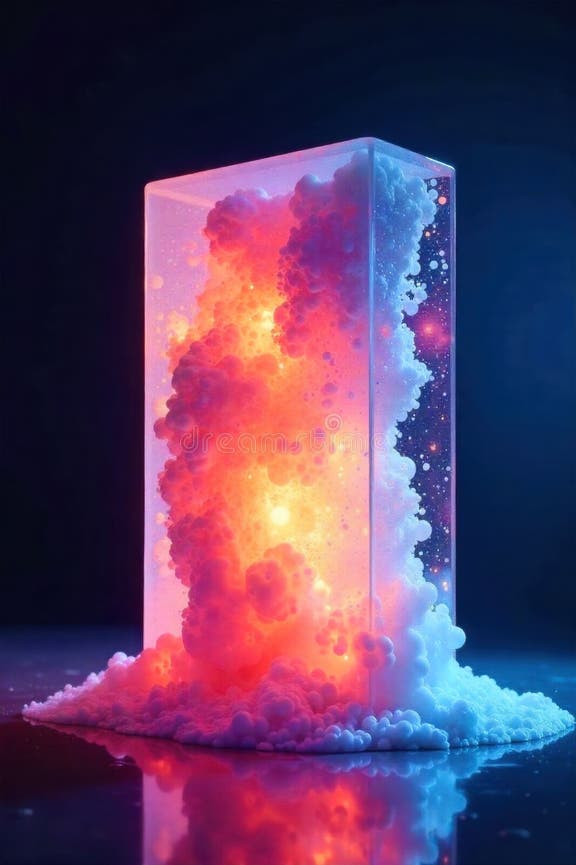 Material Phase Change Abstract Visual Depicting a Material Undergoing a ...