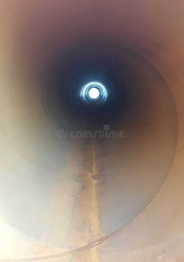 Internal Perspective Effect of Steel Pipe Stock Image - Image of hole ...