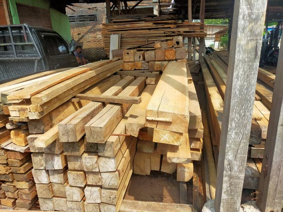 Material Raw Teak Wood Indonesia Stock Image - Image of indonesia, teak ...
