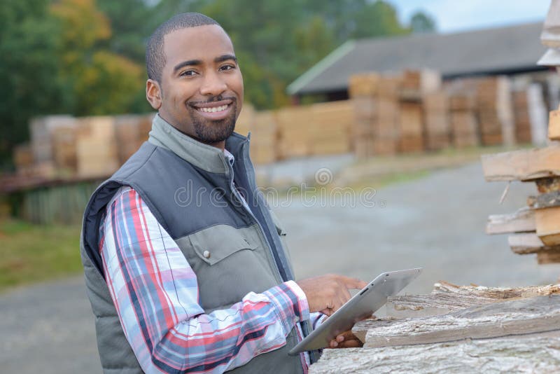 Material Recording Clerk at Work Stock Photo - Image of production ...