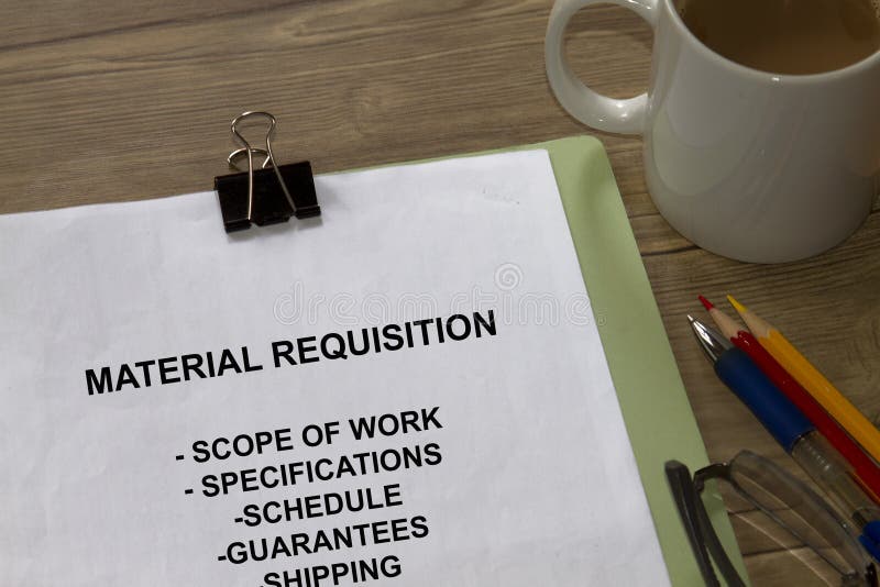 Material Requisition stock photo. Image of expediter - 90643456