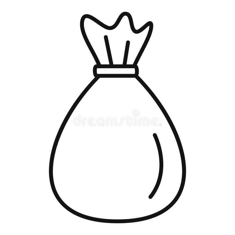 Material Sack Icon, Outline Style Stock Vector - Illustration of line ...