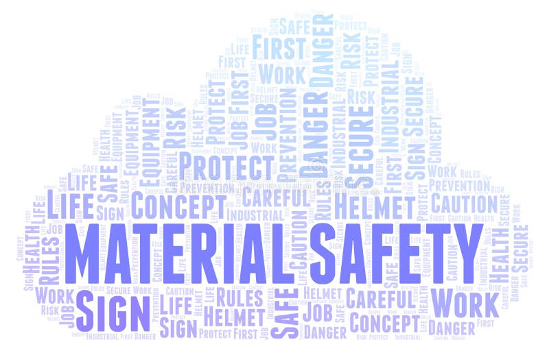 Material Safety Word Cloud. Stock Illustration - Illustration of text ...