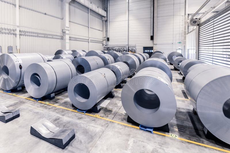 Material for Stamping in a Car Factory Stock Image - Image of factory ...