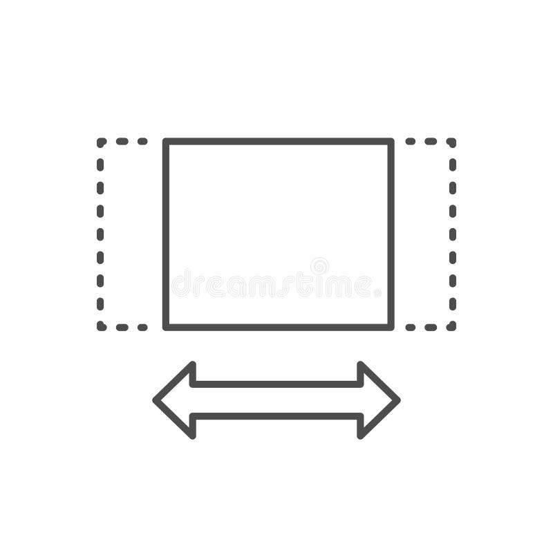 Material Stretching Line Outline Icon Stock Vector - Illustration of ...