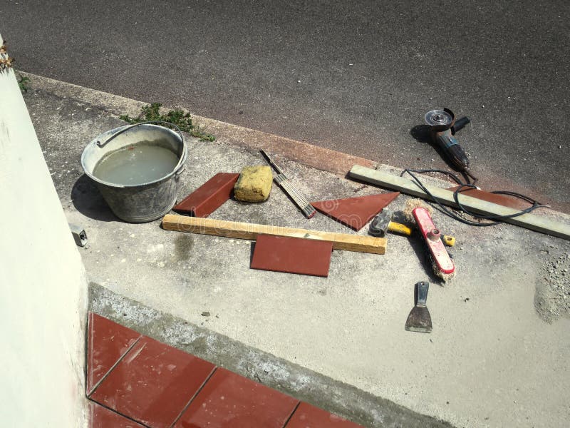 Material and Tools for Work in the Building Stock Photo - Image of ...