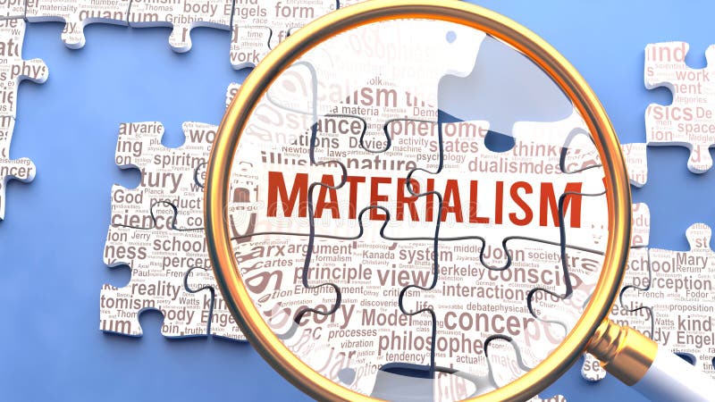 Materialism and Related Ideas on a Puzzle Pieces. a Metaphor Showing ...