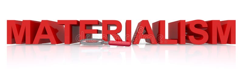 Materialism on white stock illustration. Illustration of modern - 205604909