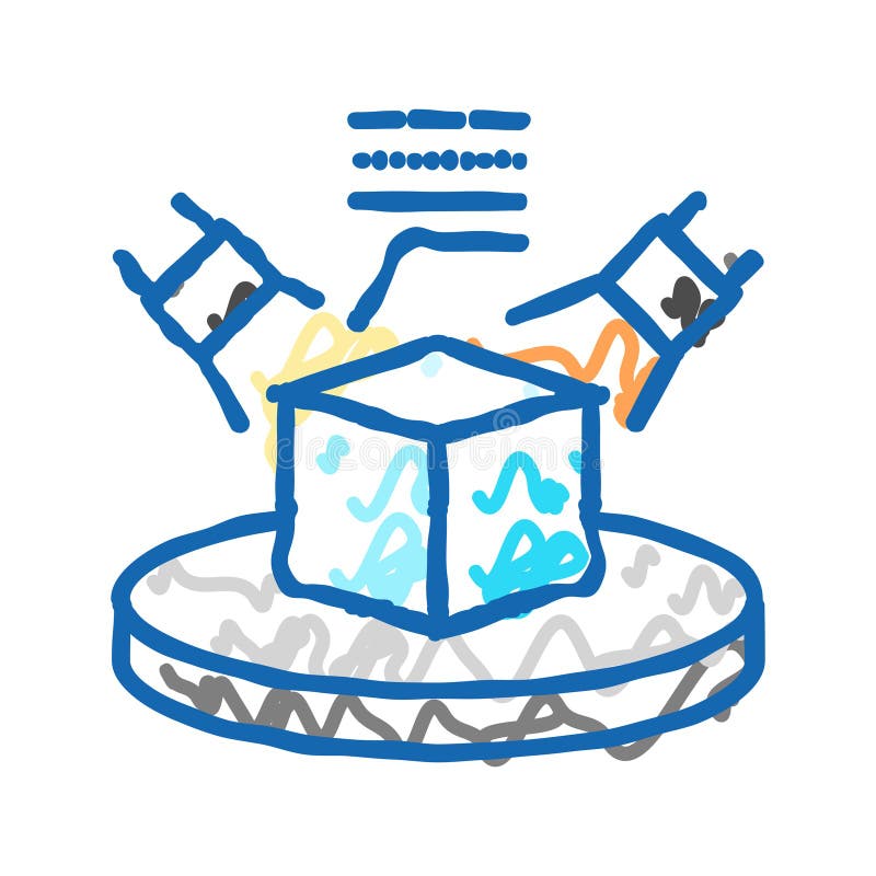 Materials Characterization Engineering Icon Doodle Illustration Stock ...