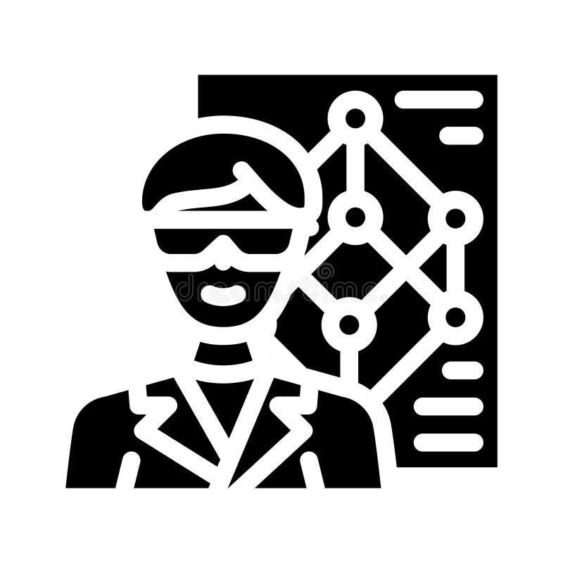 Materials Engineer Technology Glyph Icon Vector Illustration Stock ...