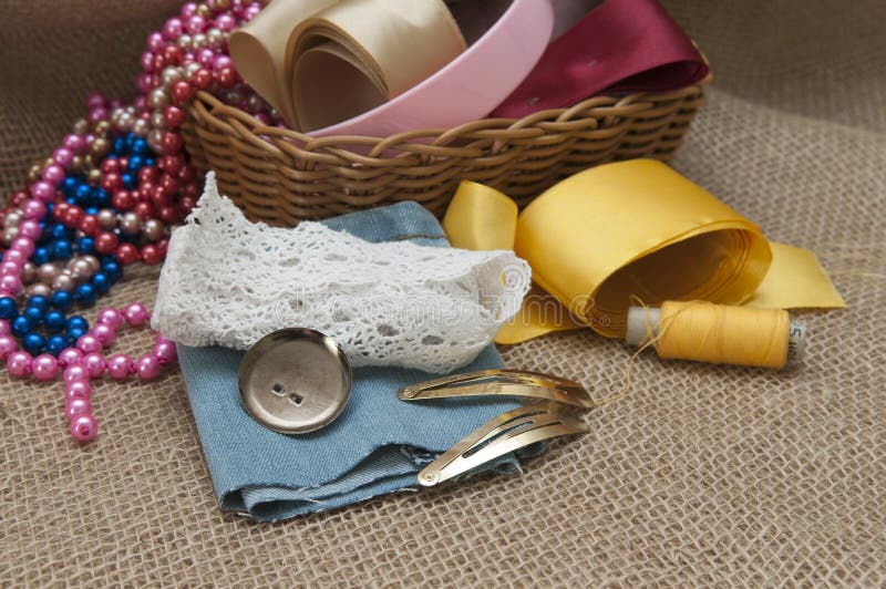 Materials for Handicrafts. stock image. Image of kanzashi - 68943455