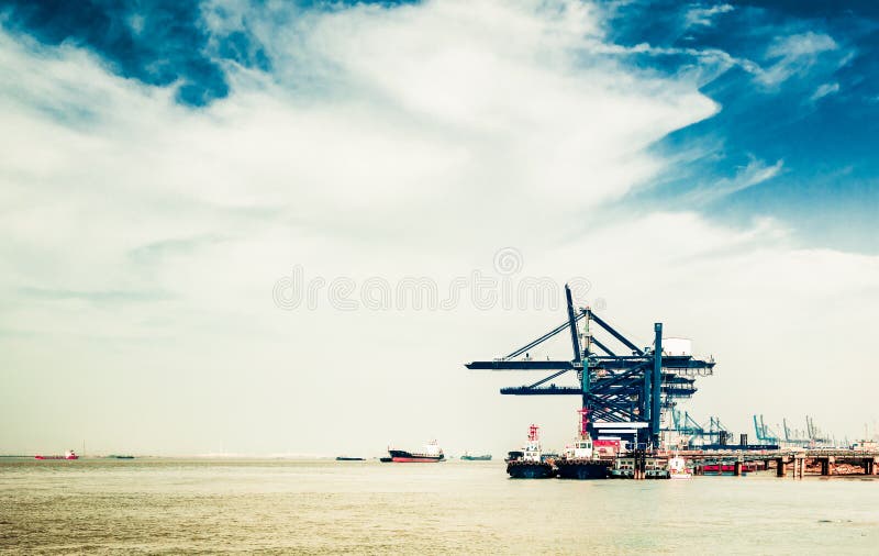 Materials Handling Terminal Stock Photo - Image of transport, steel ...