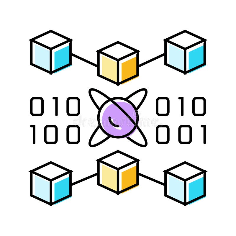 Materials Quantum Technology Color Icon Vector Illustration Stock Illustration - Illustration of ...