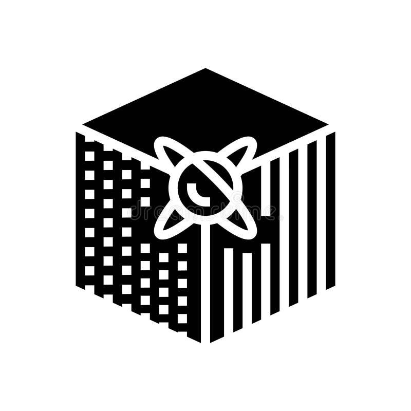 Materials Quantum Technology Glyph Icon Vector Illustration Stock ...