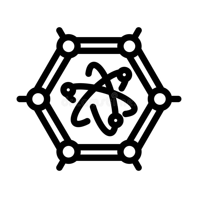Materials Quantum Technology Line Icon Vector Illustration Stock Vector ...