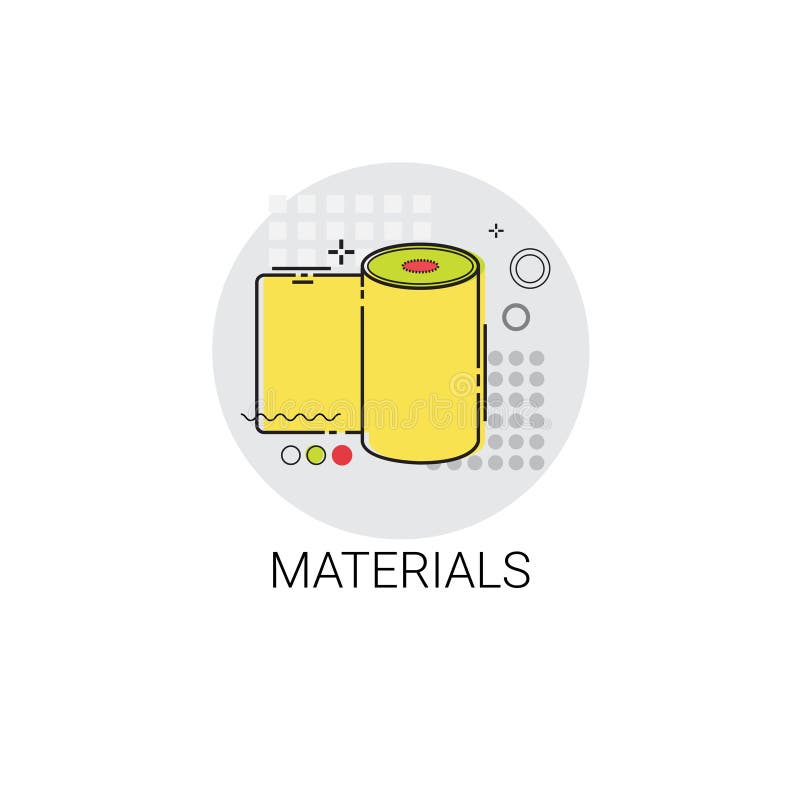 Materials Roll Industry Production Icon Stock Vector - Illustration of ...