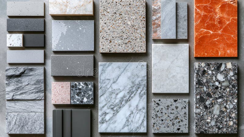 Materials Selection and Architect Styling Mood Boards. Stock ...