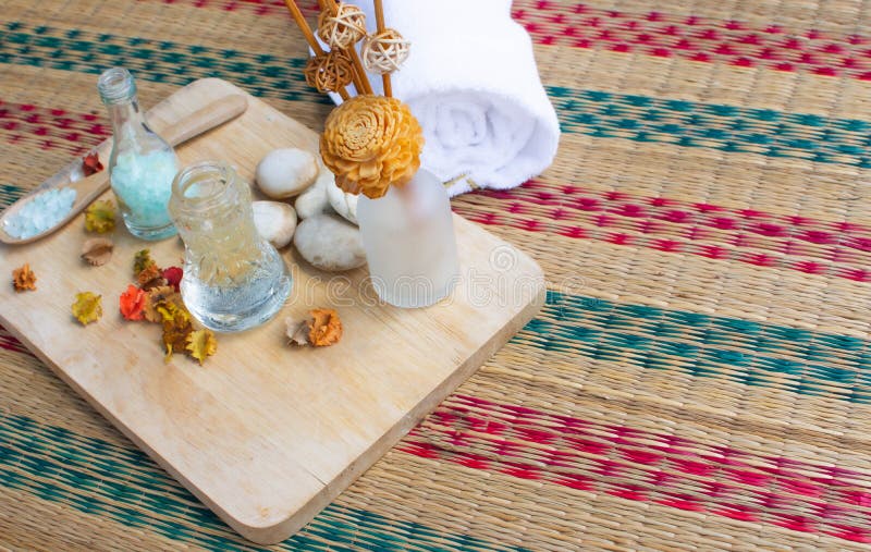 Materials for Spa Therapy with Copy Space Stock Image - Image of ...