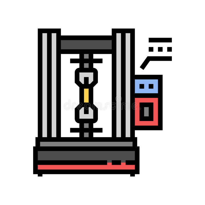 Materials Testing Mechanical Engineer Color Icon Vector Illustration ...