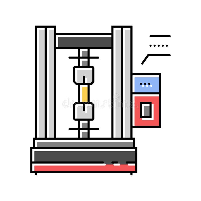 Materials Testing Mechanical Engineer Color Icon Vector Illustration ...