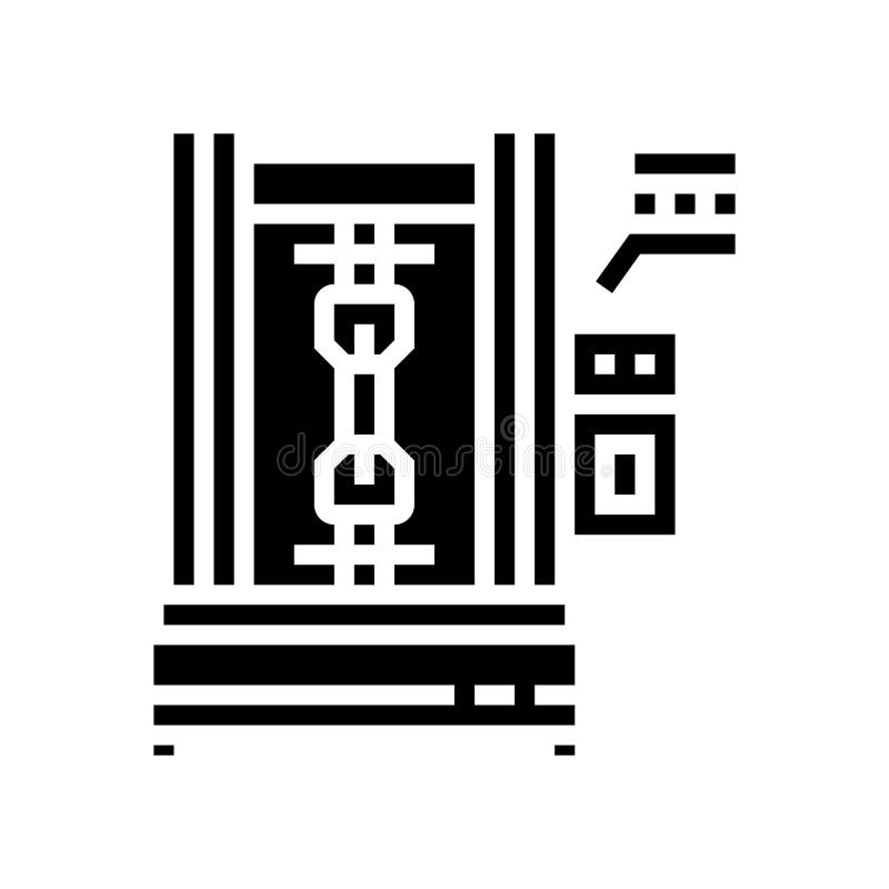 Materials Testing Mechanical Engineer Glyph Icon Vector Illustration ...