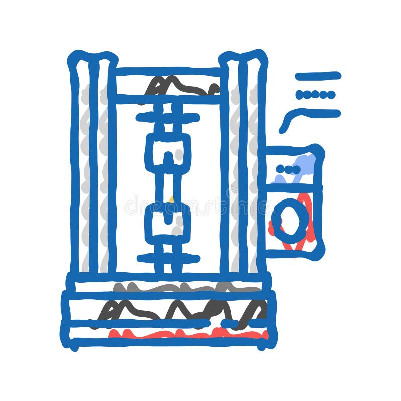 Materials Testing Mechanical Engineer Icon Doodle Illustration Stock ...