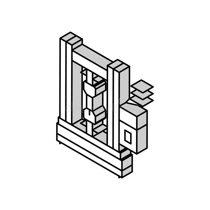 Materials Testing Mechanical Engineer Isometric Icon Vector ...