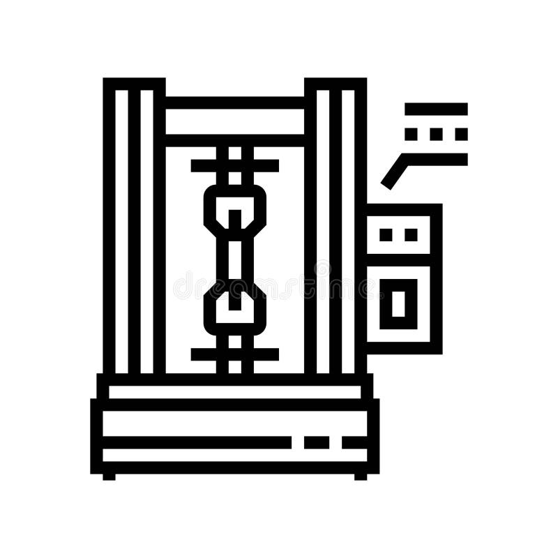 Materials Testing Mechanical Engineer Line Icon Vector Illustration ...