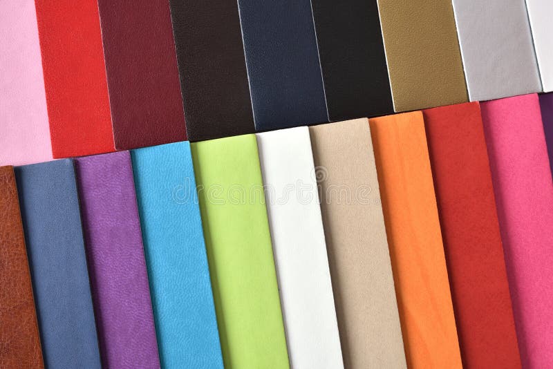 Materials Textures and Color Cards Top View Stock Photo - Image of ...