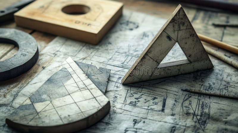 Materials and Tools for Drafting on Vintage Paper in a Creative ...