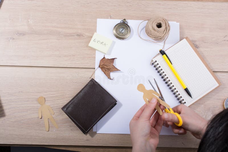 Materials and Tools for Hand Work of Art on a Desk Stock Photo - Image ...