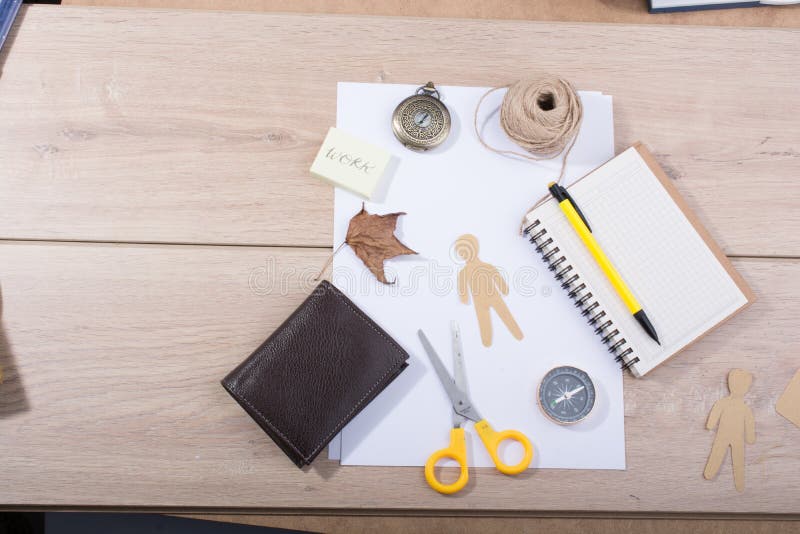 Materials and Tools for Hand Work of Art on a Desk Stock Photo - Image ...