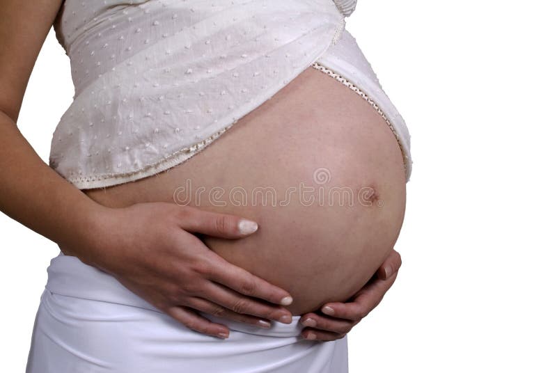 Maternity, big belly stock image. Image of woman, flowers - 15049355