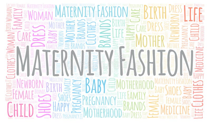 Maternity Fashion Horizontal Word Cloud. Stock Illustration ...