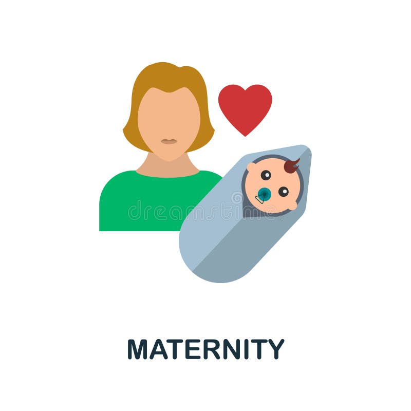 Maternity Flat Icon. Colored Element Sign from Family Collection. Flat ...