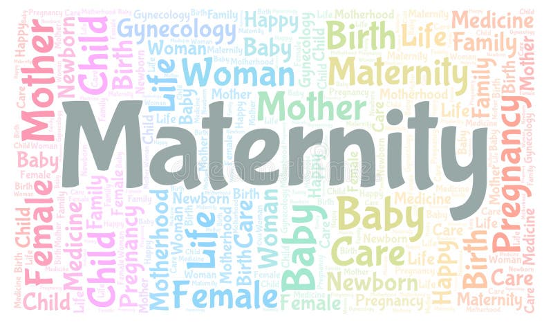 Maternity Horizontal Word Cloud. Stock Illustration - Illustration of ...